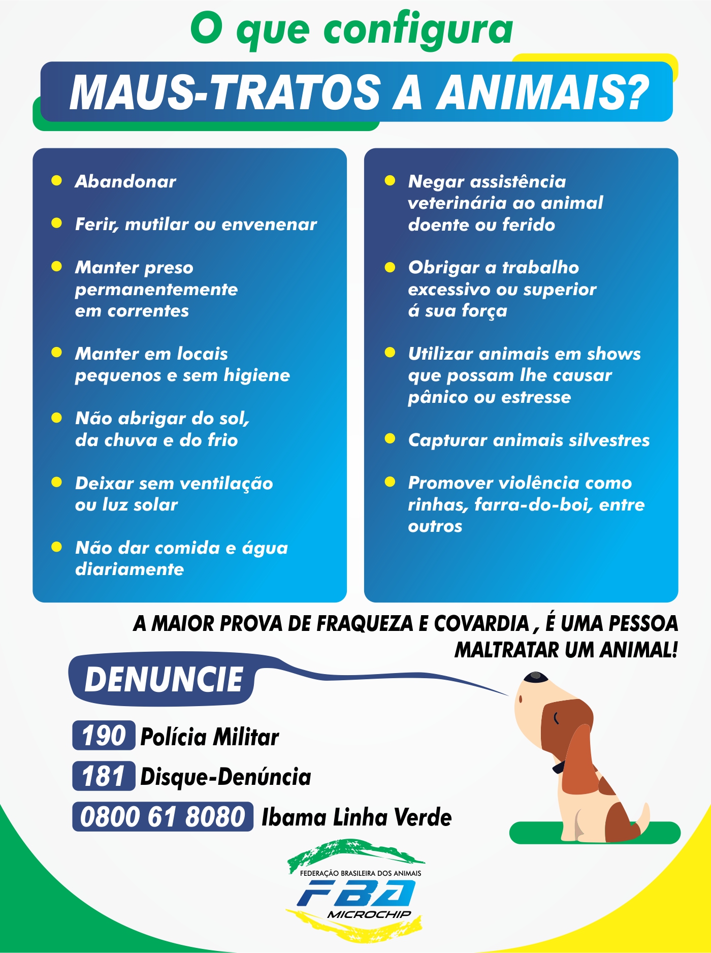 Denuncie Maus Tratos - Federação Brasileira de Animais Denuncie Maus Tratos - Federação Brasileira de Animais
